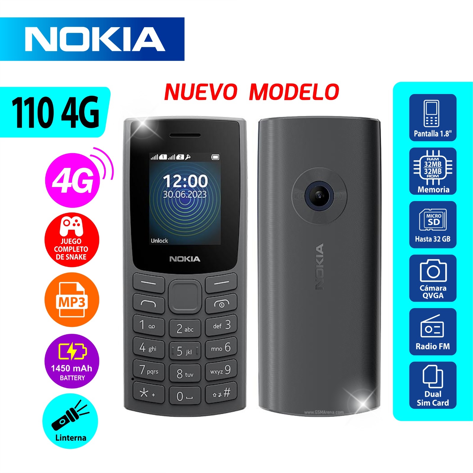Nokia 110 4G – Toto Celulares Tacuarembó